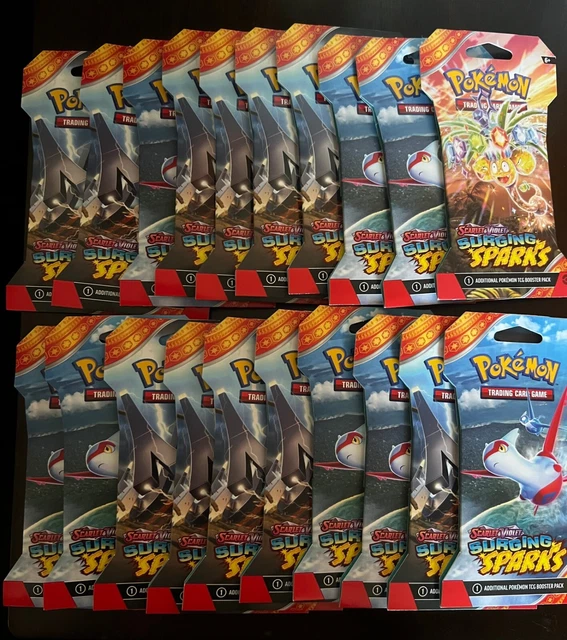20X SURGING SPARKS Blister Sleeve Booster Pack Pokemon Brand New $154. ...