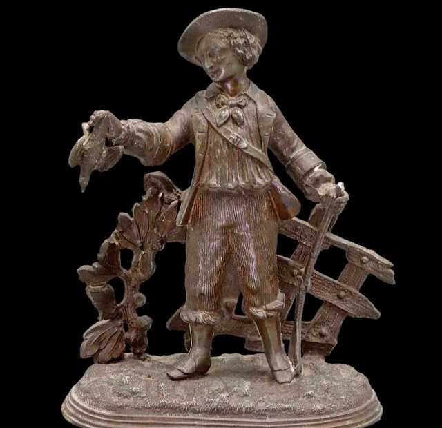 CHASSEUR RÉGULE FIN XIXème, bout du fusil cassé 16 x 20 cm EUR 100,00 ...