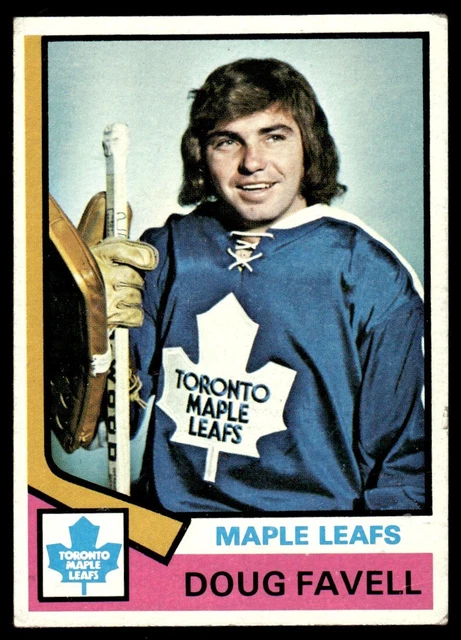 1974-75 TOPPS HOCKEY Card Doug Favell Toronto Maple Leafs #46 très bon ...