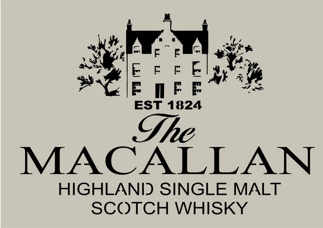 THE MACALLAN SCOTCH Whisky Logo Very High Detailed Airbrush Paint Spray ...
