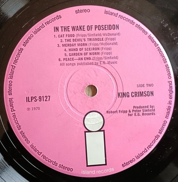 KING CRIMSON LP In The Wake Of Poseidon UK Pink Island 1st Press PROG EUR 60,35 - PicClick FR