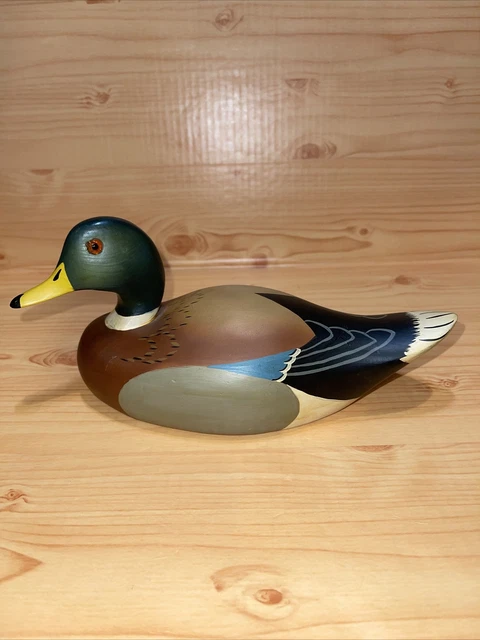 VINTAGE QUACKER BOX Male Wood Duck Decoy; Glass Eyes;10” $44.00 - PicClick