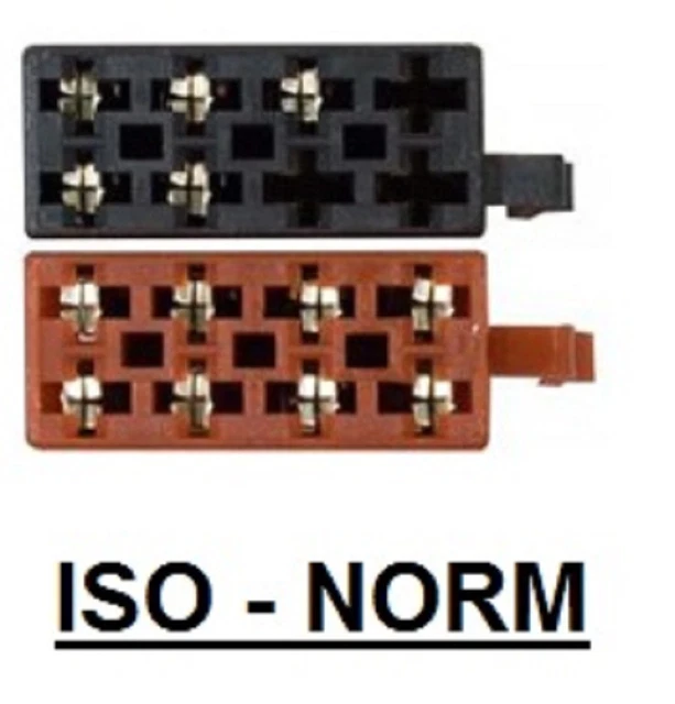 AUTORADIO ISO AUTO Radio Stecker Adapter Kabel Strom Lautsprecher DIN ...