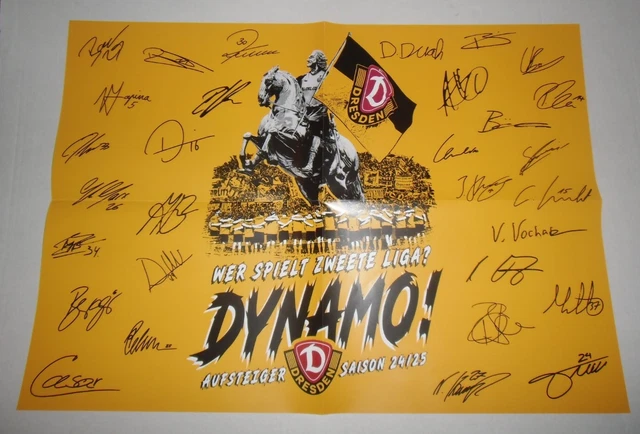 DYNAMO DRESDEN AUFSTIEG Poster 2024/2025 2./3.Liga Fussball Aufsteiger ...