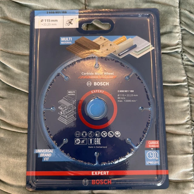 BOSCH PROFESSIONAL EXOERT Carbide Multi Wheel Cutting Disc 115mm ...