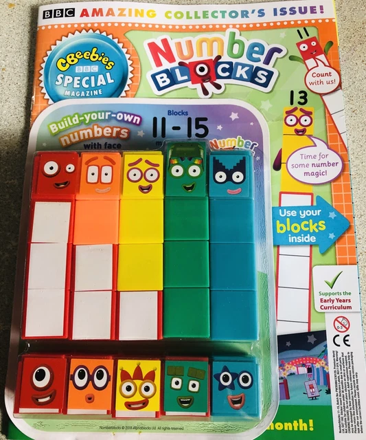 NEW NUMBERBLOCKS CBEEBIES magazine 1-5 Numberblocks & Build 11-15 Early ...