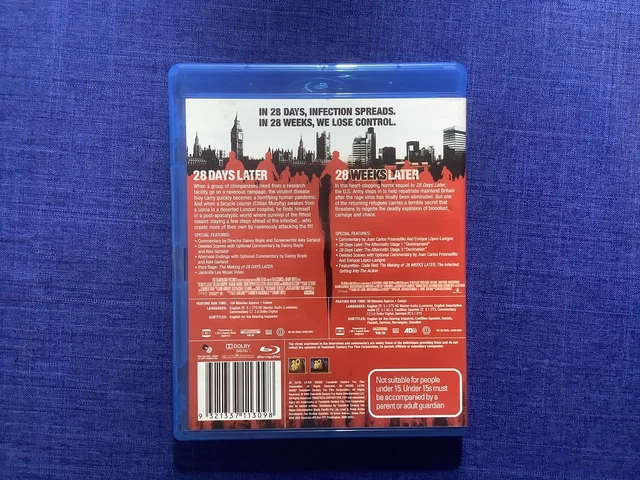 28 DAYS LATER / 28 Weeks Later (Box Set, Blu-ray, 2007). Like New Aus ...