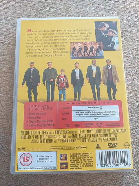 THE FULL MONTY - 1997 DVD - Robert Carlyle Mark Addy iconic 90's ...