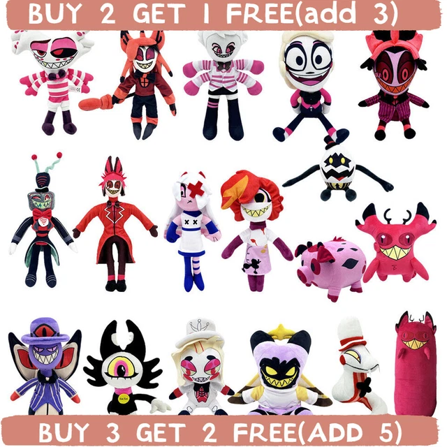 HAZBIN HOTEL ALASTOR Angel Dust Charlie Plush Toys Soft Stuffed Dolls ...
