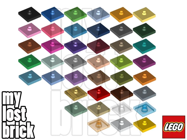 LEGO - PART 87580 - Plate 2x2 with Centre Stud + NEW + SELECT COLOUR ...
