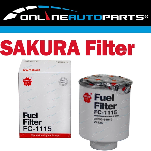 SAKURA FUEL FILTER for Toyota Dyna XZU410 5.3L Diesel 4cyl J05C 2000 ...