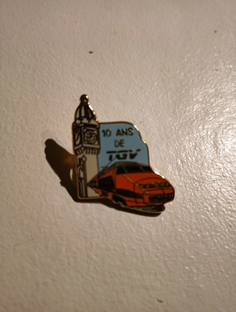 PIN'S SNCF / 10 ans de TGV (zamac Signé doré or fin Ballard et daté: 21/09/91) EUR 5,00 ...