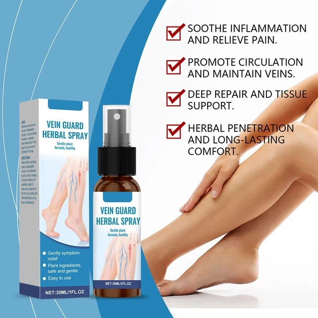 30ML/1FL.OZ VEIN GUARD Herbal Spray For Varicose Veins Relief Phlebitis ...