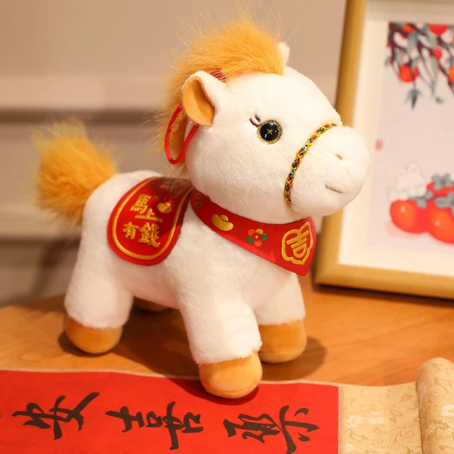 YEAR OF THE Horse Plush Toy With Pp Cotton Fill For Chinese Zodiac Gift ...