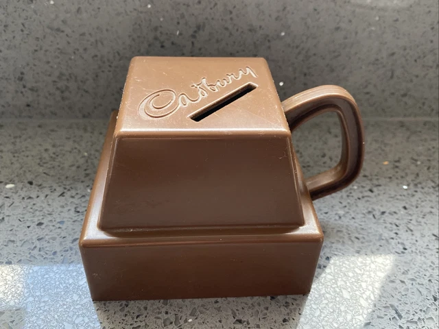 VINTAGE CADBURYS SQUARE Chocolate Money Box - Plastic With Original ...
