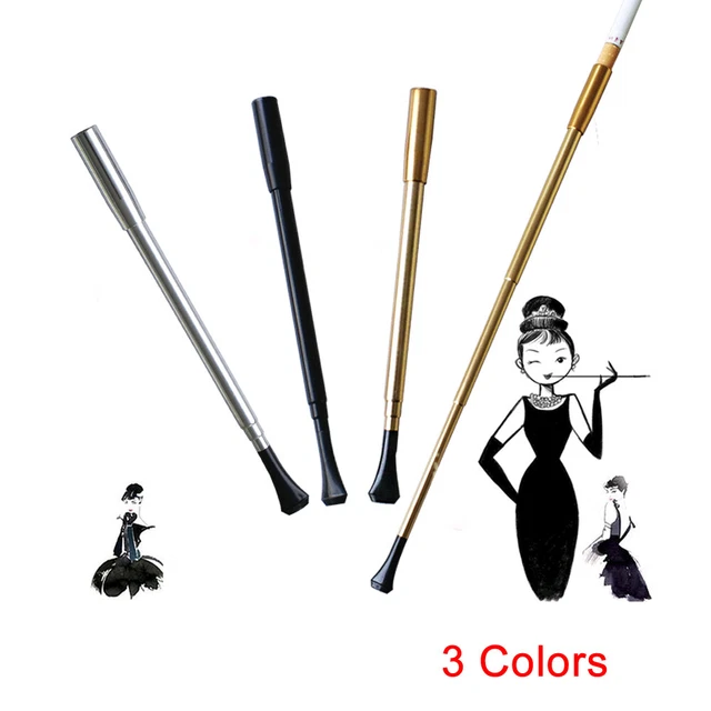 VINTAGE ALUMINUM TELESCOPIC Woman Lady Slim Cigarette Holder Filter ...