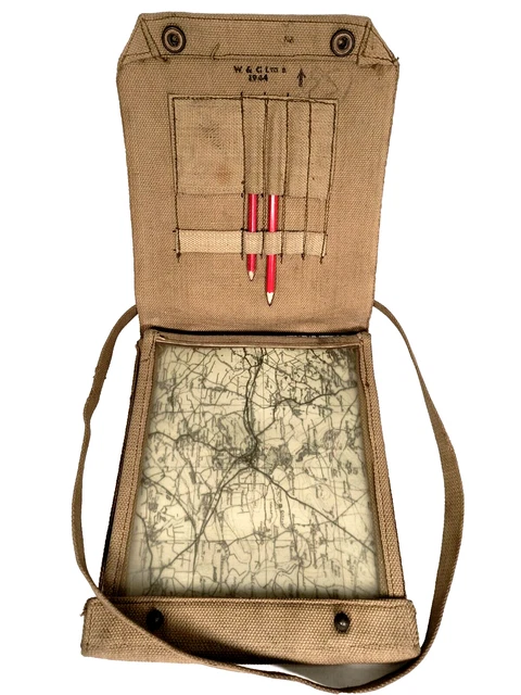 WW2 BRITISH ARMY Map Case Type No.2, W & G Ltd 1944" (Waring & Gillow ...
