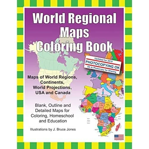 WORLD REGIONAL MAPS Coloring Book: Maps of World Region - Paperback NEW ... WORLD REGIONAL MAPS Coloring Book: Maps of World Region - Paperback NEW ...