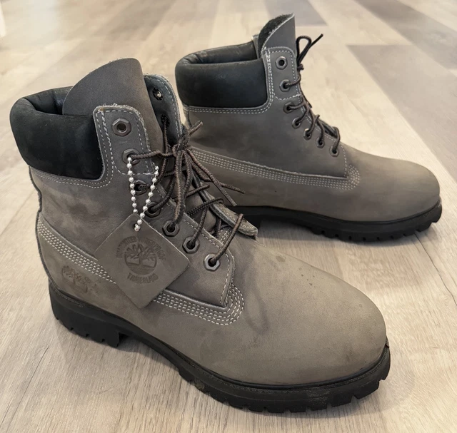 TIMBERLAND MEN’S MEDIUM Grey 50th Anniversary 6” Nubuck Boots - Size 7. ...