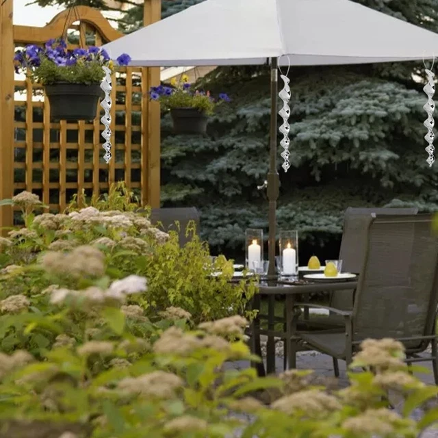 10PC BIRD REPELLENT Rods | Reflective Spiral Scare Pigeon Deterrent ...