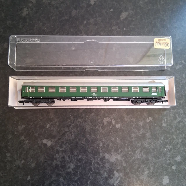 FLEISCHMANN N GAUGE 8649K Express Train Car 2nd Class DB COACH REF AA6 ...