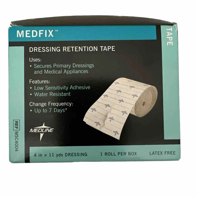 MEDLINE MEDFIX RETENTION Dressing Tapes - 4" x 11 yd - 1 Roll - MSC4004 ...