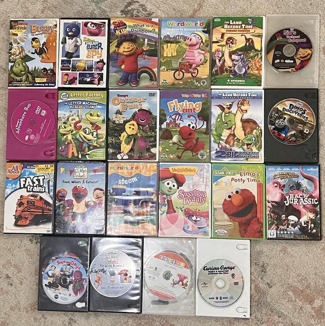 BARNEY THE PURPLE Dinosaur DVD Lot of 22 Children / Toddler Educational ...