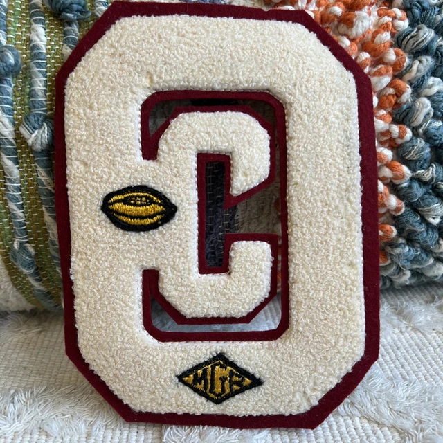 VINTAGE LETTERMAN JACKET Varsity Patch Chenille Letter O C Oregon City ...