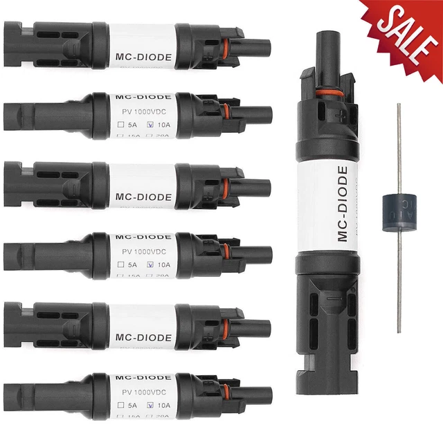 SOLAR PANEL INLINE Fuse Holder Diode Connector Cable PV Splitter ...