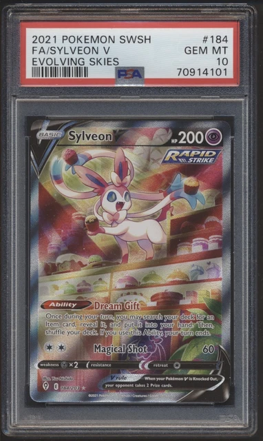 PSA 10 GEMME Sylveon V Evolving Skies 184/203 Holo Alternate Alt Art Pokémon EUR 220,63 ...