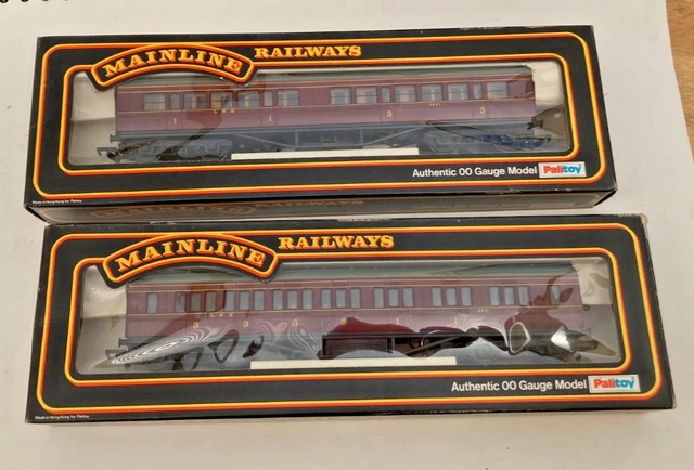 2 MAINLINE LMS 57' 1st / 3rd Class Corridor Coaches OO £10.78 - PicClick UK