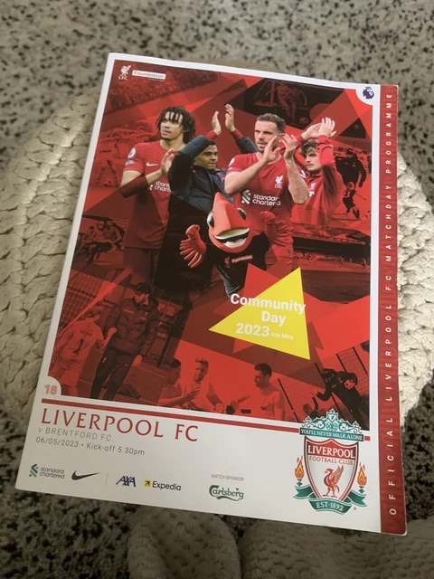 LIVERPOOL FC/ BRENTFORD FC Match Day Programmes & Anfield Tour Booklet ...