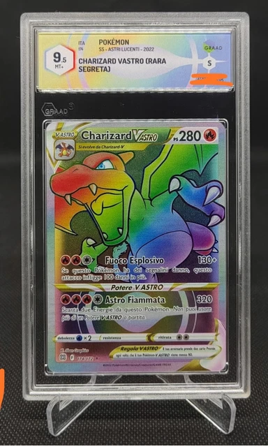 CHARIZARD V ASTRO HYPER GRAAD 9.5 ITA MINT + 174/172 Pokémon POKEMON ...