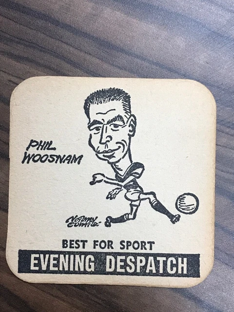 ASTON VILLA - Phil Woosnam - Evening Despatch - Beer Mat - 1962 - Rare ...