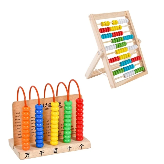 KINDERGARTEN ABACUS TOY Preschool Sliding Beads Number Calculate Toy ...