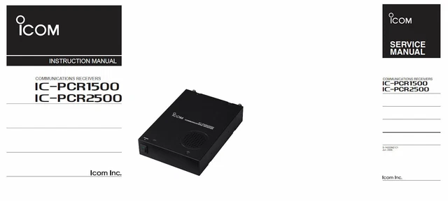 ICOM IC-PCR1500 / Ic-Pcr2500 Instruction Manual + Service Manual $29.95 ...