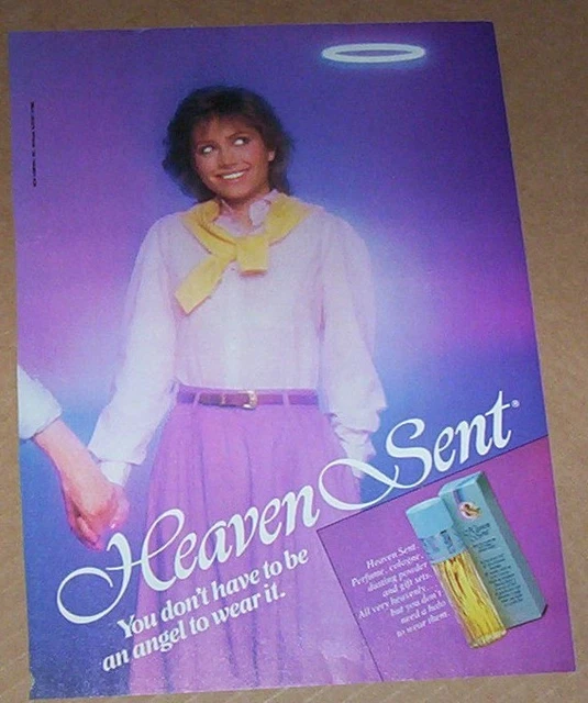 1982 PAPER AD page -Heaven Sent CUTE GIRL halo perfume vintage PRINT ...