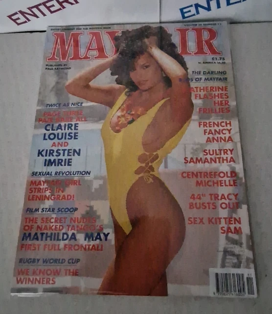 VINTAGE MAYFAIR MENS Magazine - Volume Vol 26 No 11 Nov 1991 Pg 3 Kirsten Imrie £14.99 - PicClick UK
