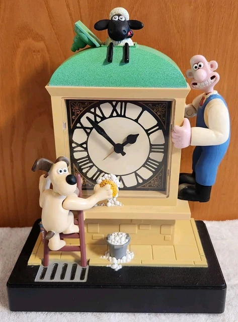 WALLACE & GROMIT Shaun the Sheep Alarm Clock A Close Shave 1998 Lights ...