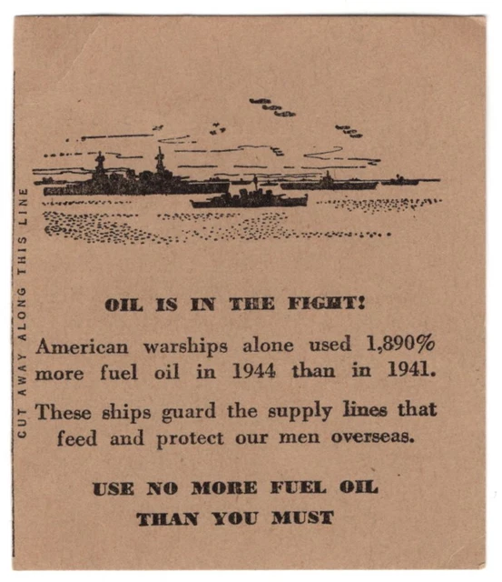 WW2 VINTAGE HOME Front Card: "Oil Is In The Fight!" EUR 10,91 - PicClick FR
