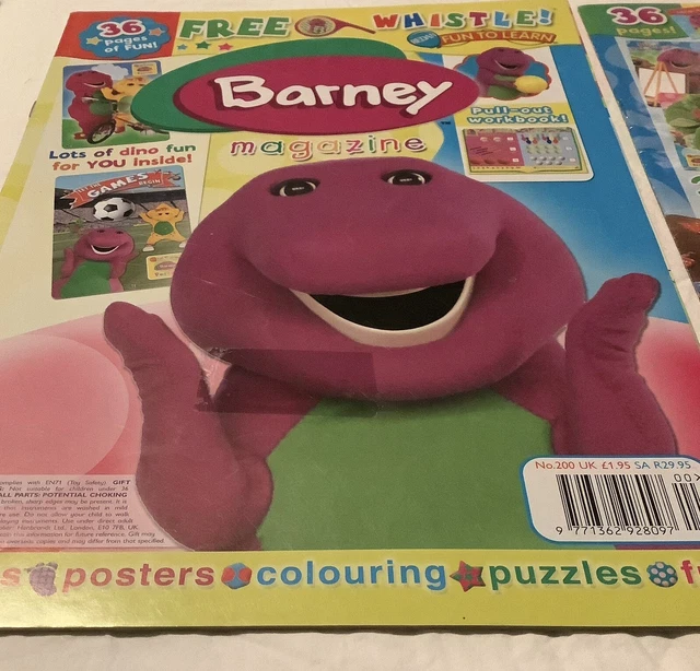 BARNEY THE DINOSAUR Magazines X 2 No 192 & No 200 No Toys Pull Out ...