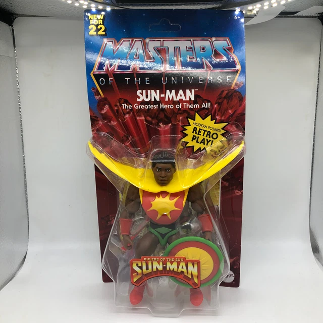 MATTEL MASTERS OF the Universe Origins Sun-Man Action Figure IN HAND ...