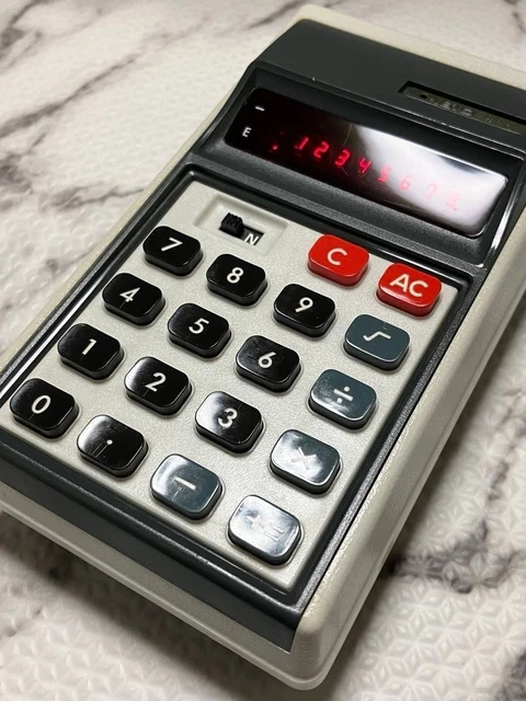 CASIO ROOT-8S VINTAGE Retro Calculator 1970s Rare Model AC DC Power ...