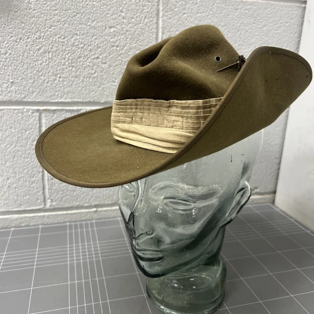 VINTAGE ORIGINAL AUSTRALIAN Army Slouch Hat Vietnam War 1967 Aif Anzac ...