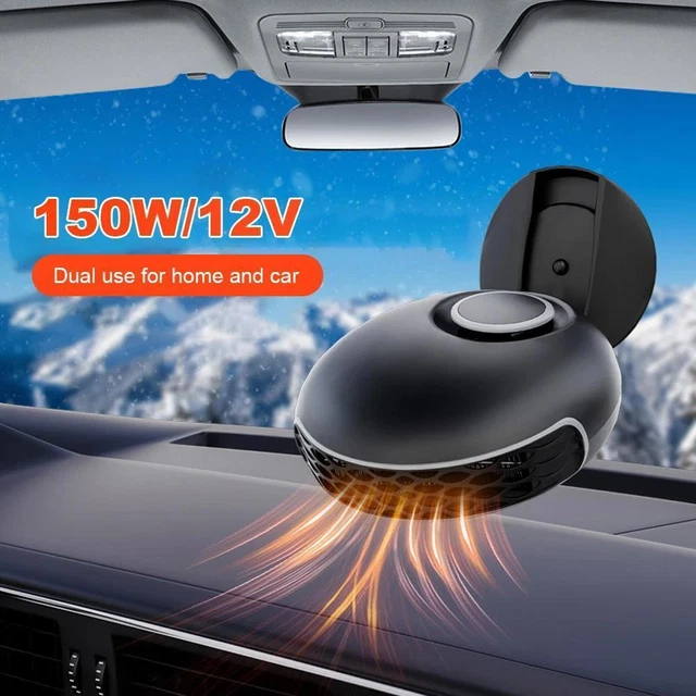 150W ELECTRIC CAR Heater Universal Defroster Heating 12V Fan Demister ...