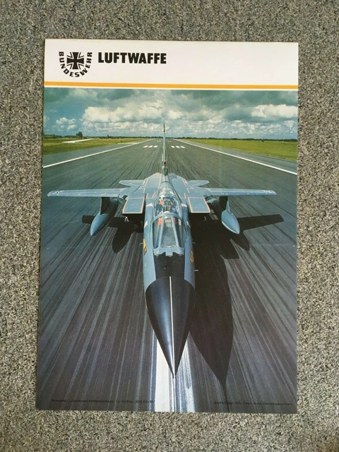 BUNDESWEHR LUFTWAFFE POSTER Tornado Vogelperspektive Auf Startbahn ...