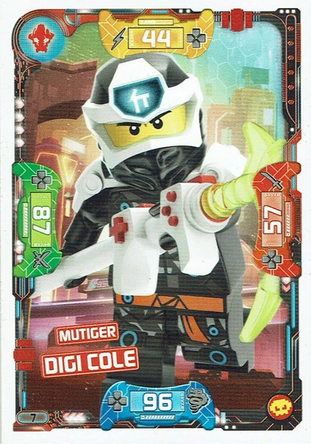 LEGO NINJAGO SÉRIE 5 - Next Level - Carte TCG Numéro 7 Brave Digi Cole ...