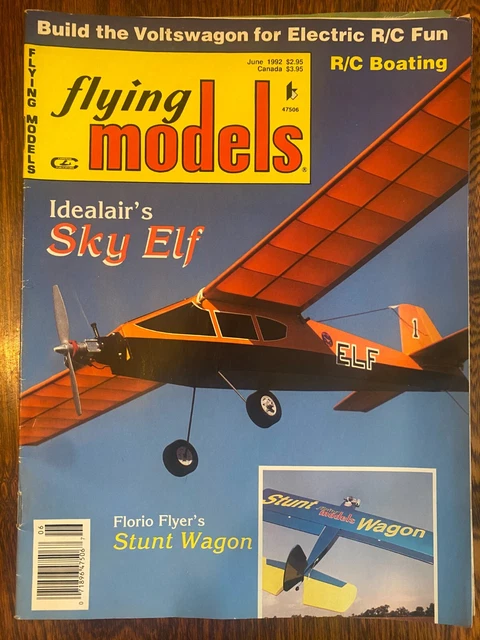 FLYING MODELS MODEL Airplane Magazine Plane Aviation R/C June 1992 £2. ...