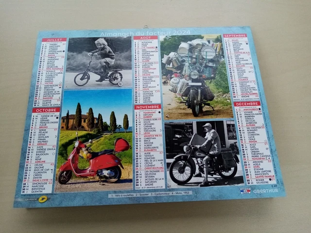 CALENDRIER ALMANACH DU Facteur 2024 Photos Retro Recto/Verso EUR 5,70 ...