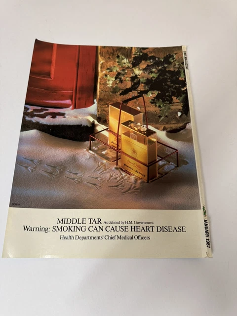 ORIGINAL 1987 VINTAGE B&H Benson and Hedges Cigarettes Magazine Advert ...